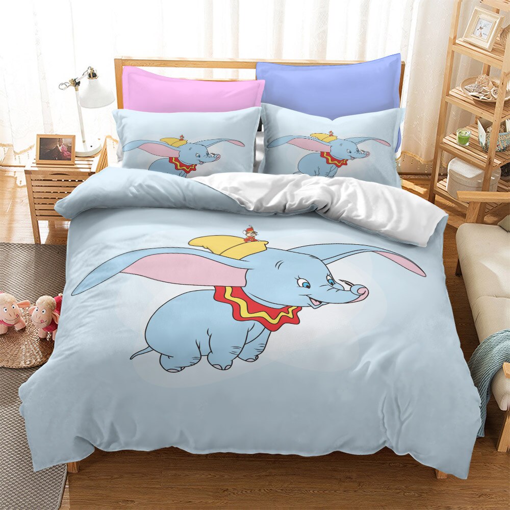 Parure De Lit Pour Enfant Dumbo Et Timothée Volent Dans Le Ciel ...